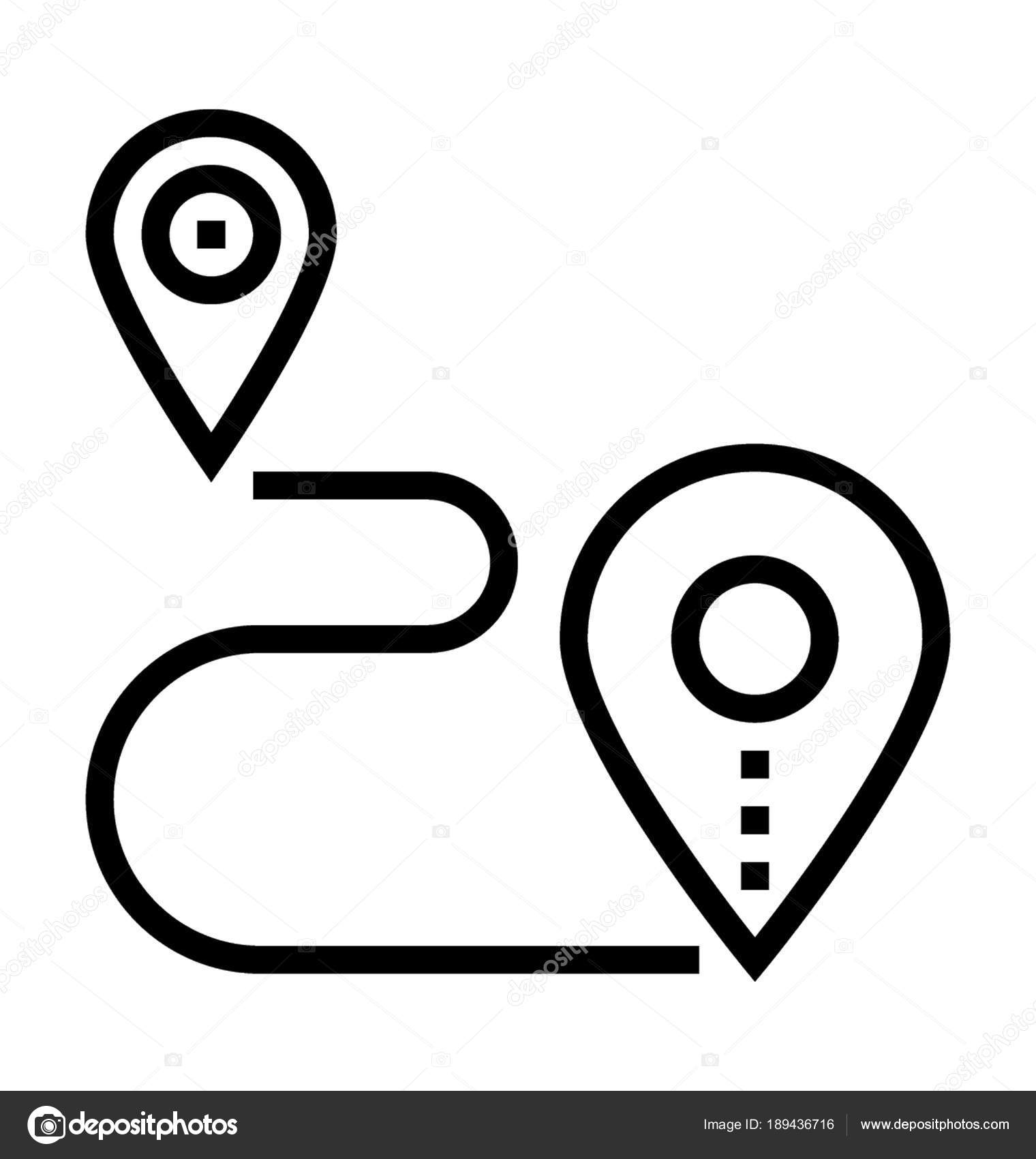 Travel Distance ⬇ Vector Image by © prosymbols | Vector Stock 189436716