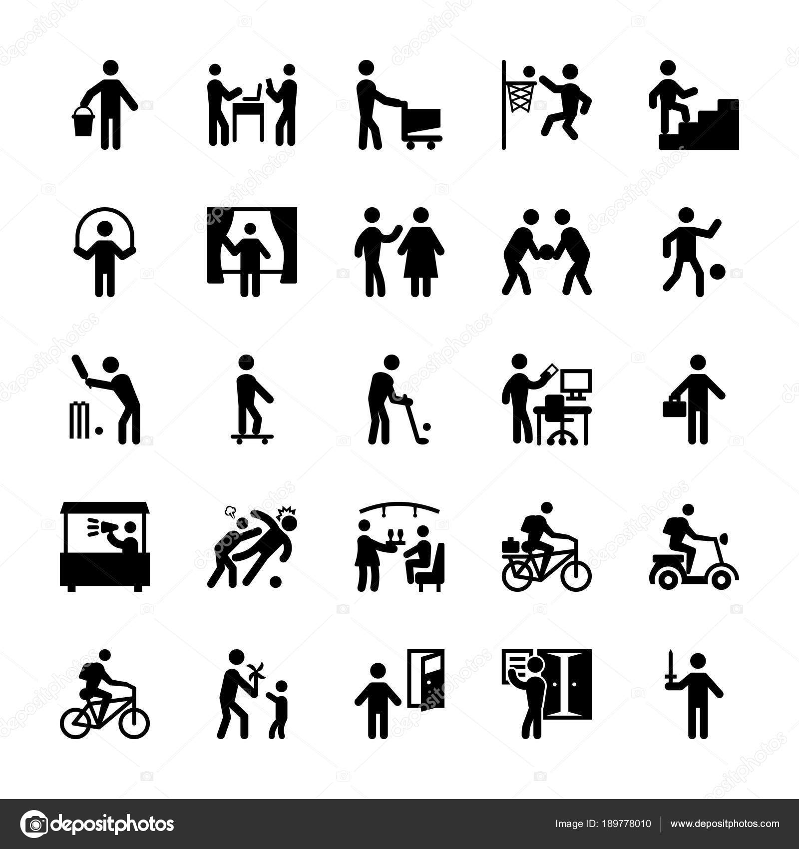 Pictogram Glyphs Vector Icons Stock Vector by ©prosymbols 189778010