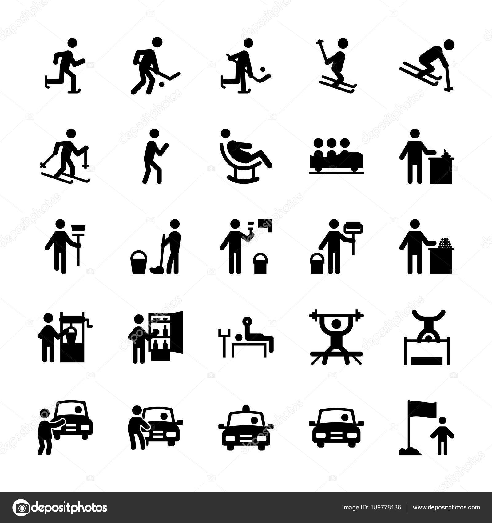 Pictograma Glifos Vector Iconos Vector de stock #189778136 de ©prosymbols