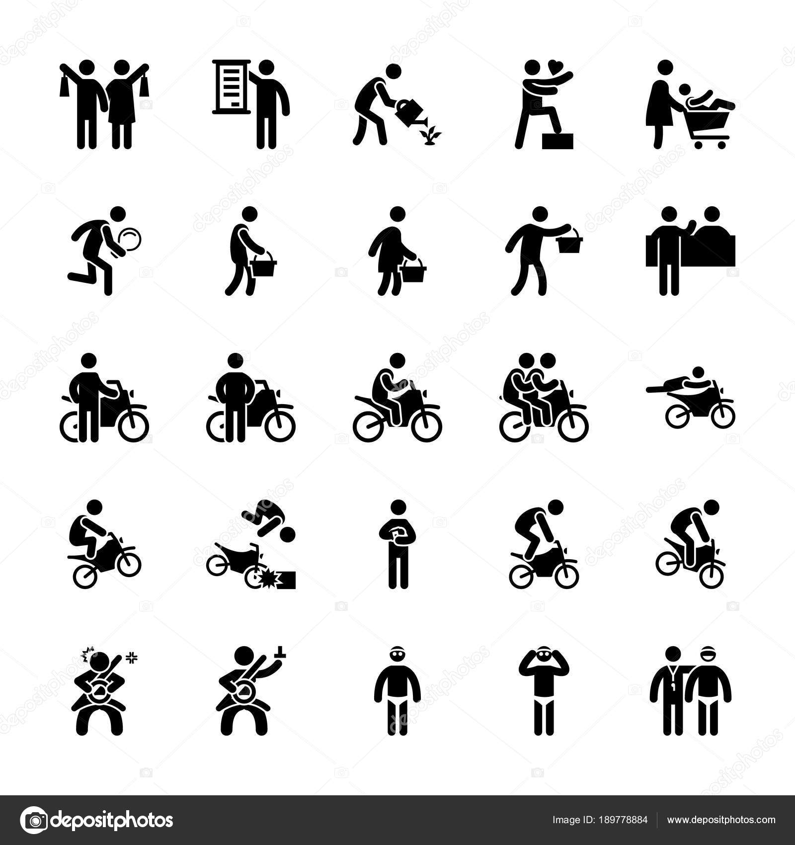 Pictogram Glyphs Vector Icons Stock Vector By ©prosymbols 189778884