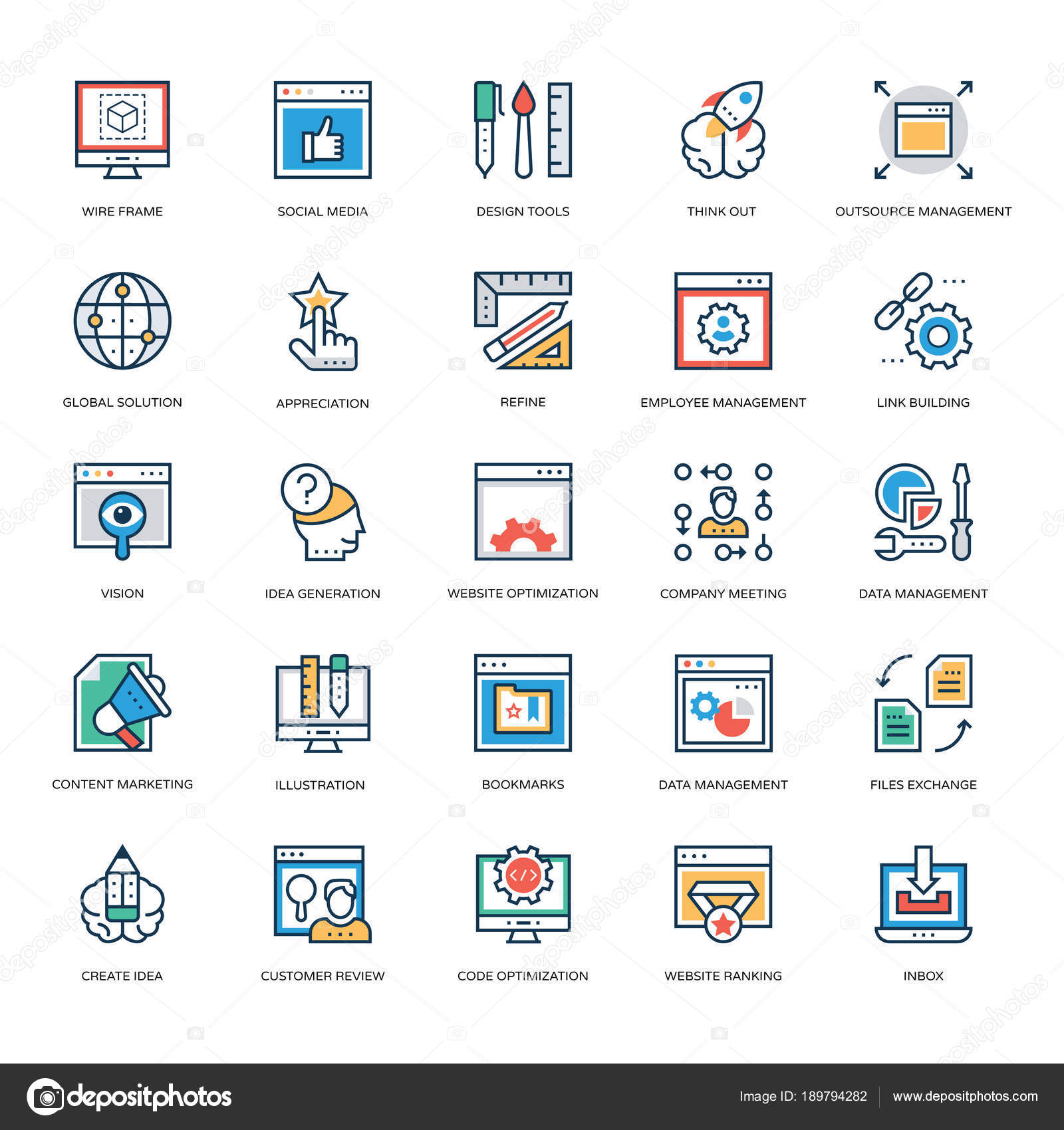Web Design Development Vector Icons Stock Vector Image by ©prosymbols #189794282
