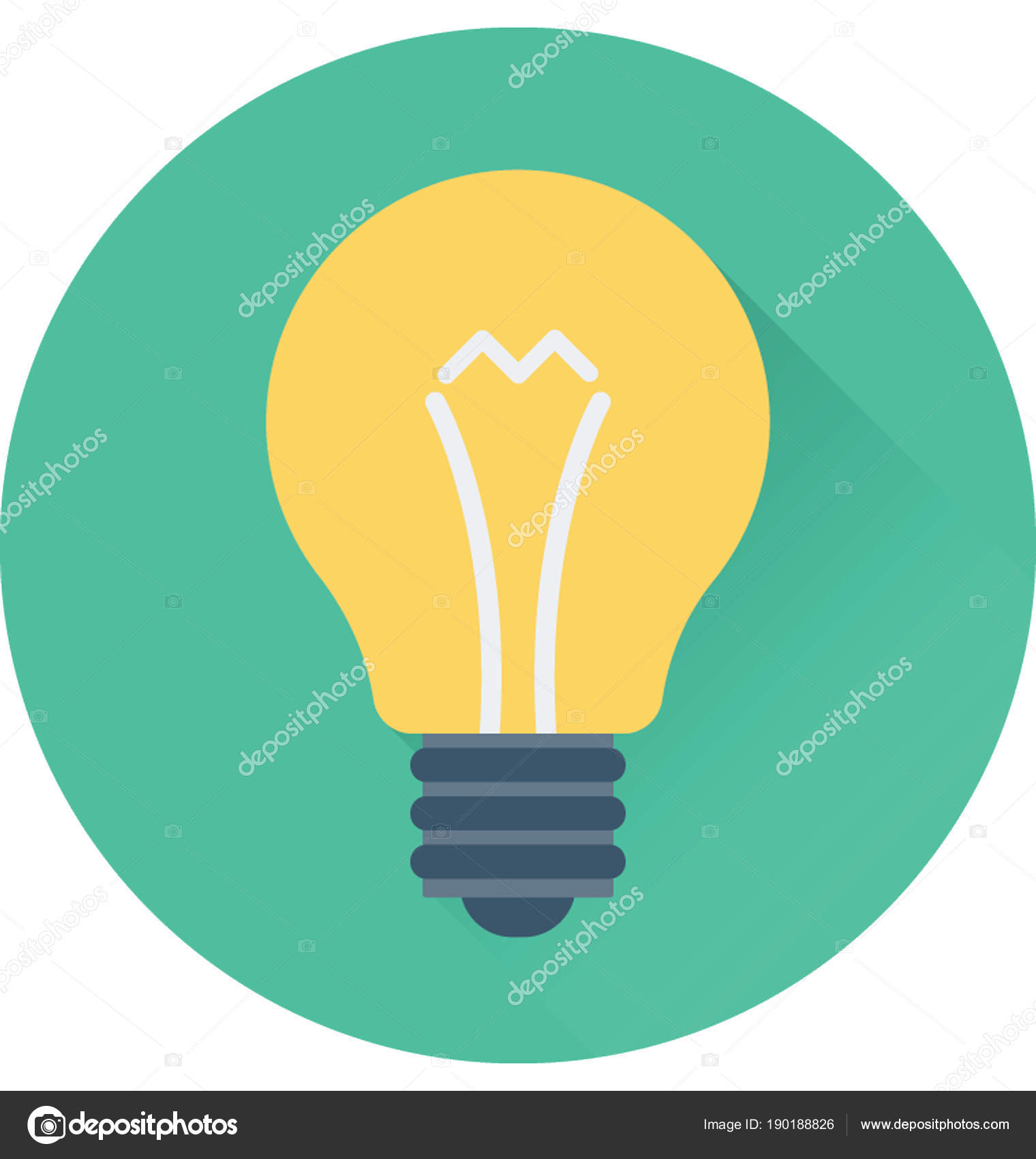 Bulb Flat Vector Icon Stock Vector Image by ©prosymbols #190188826