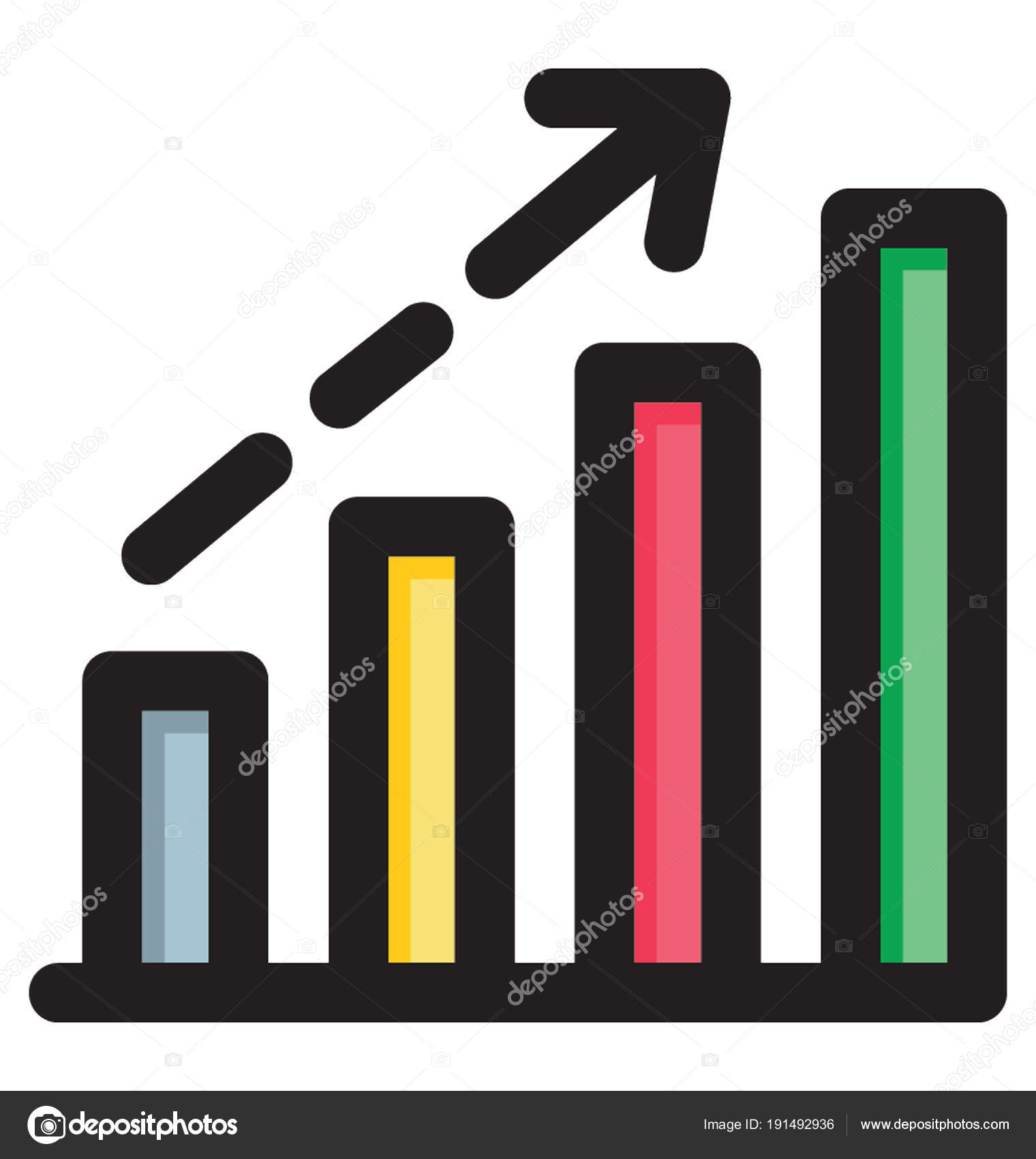 Vector Illustration Bar Graph Stock Vector by ©prosymbols 191492936