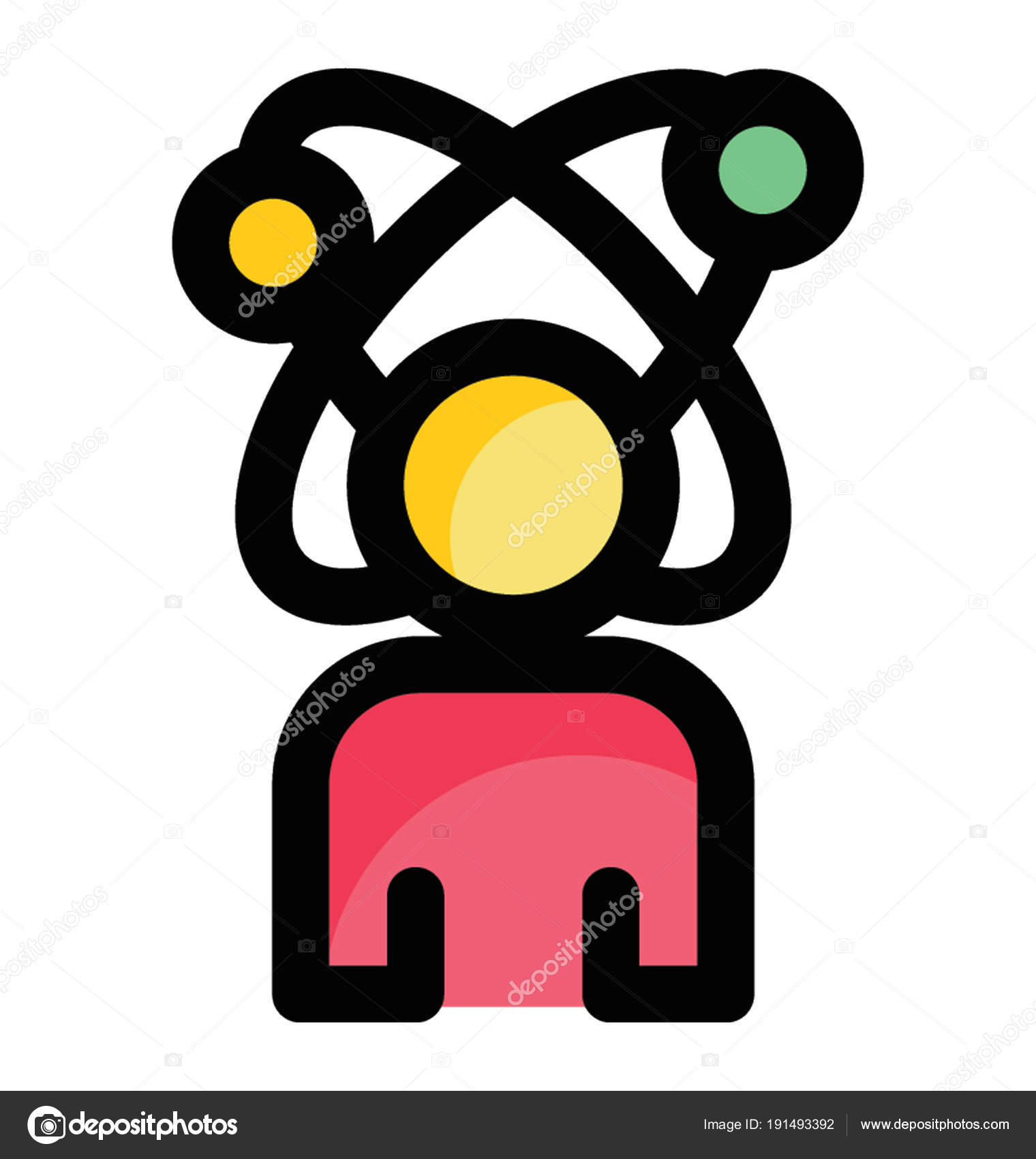 Vector Icon Depicting Man Digital Connections His Head Illustrating ...