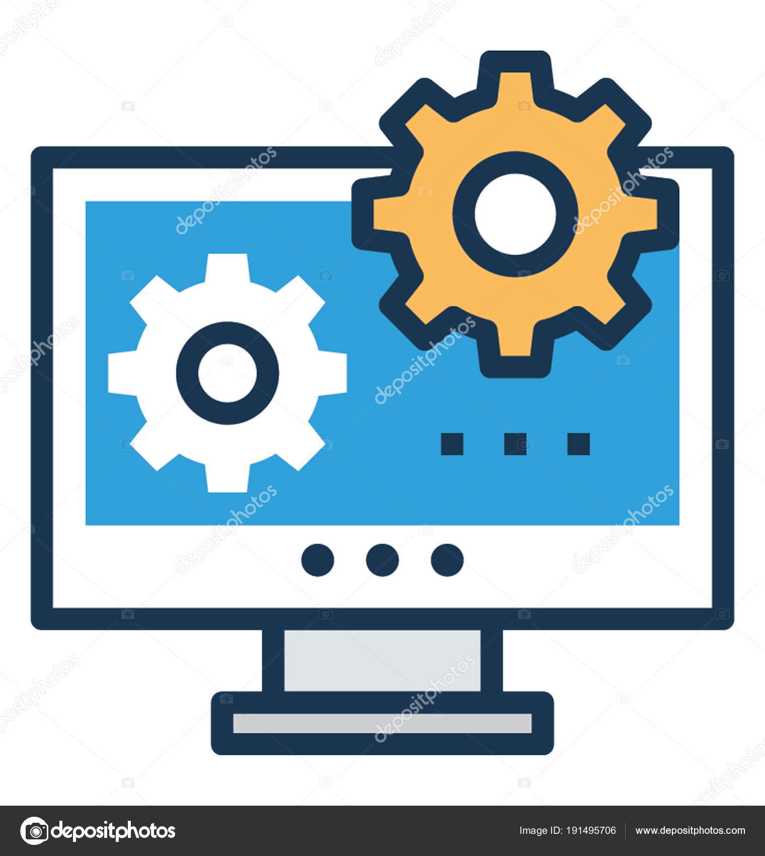 Graphic Illustration System Configuration Vector Icon — Stock Vector ...