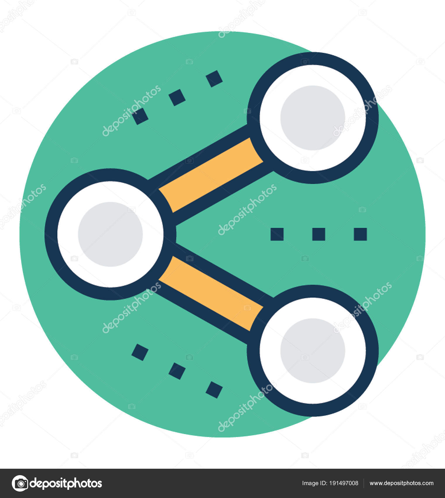 Símbolo Compartilhamento Mídia Social Ilustração Vetorial Plana Vetor ...