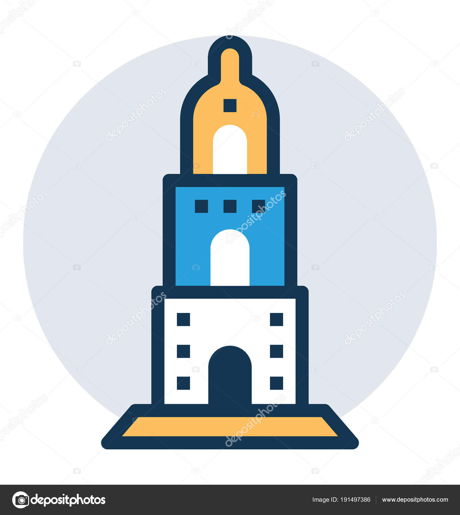 Famosa Catedral Importância Histórica Natividade Catedral Vector Icon ...