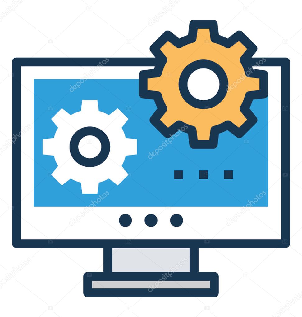 Graphic Illustration System Configuration Vector Icon — Stock Vector