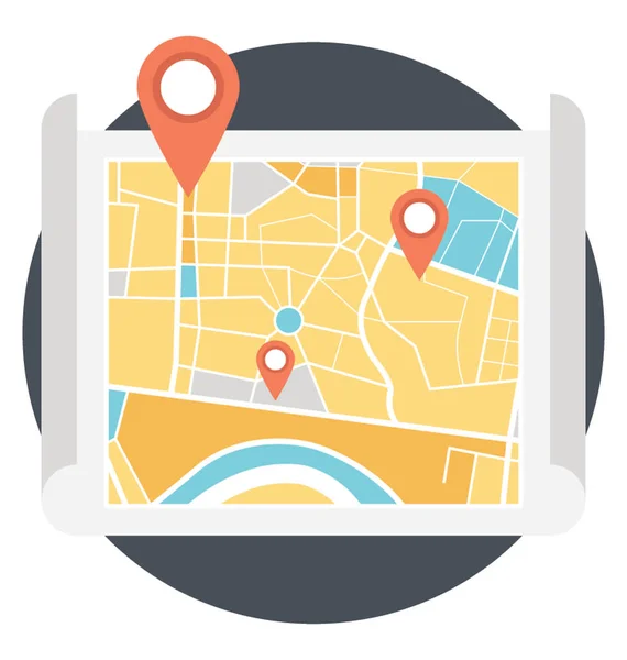 Navigation map icon ⬇ Vector Image by © abscent | Vector Stock 106015168