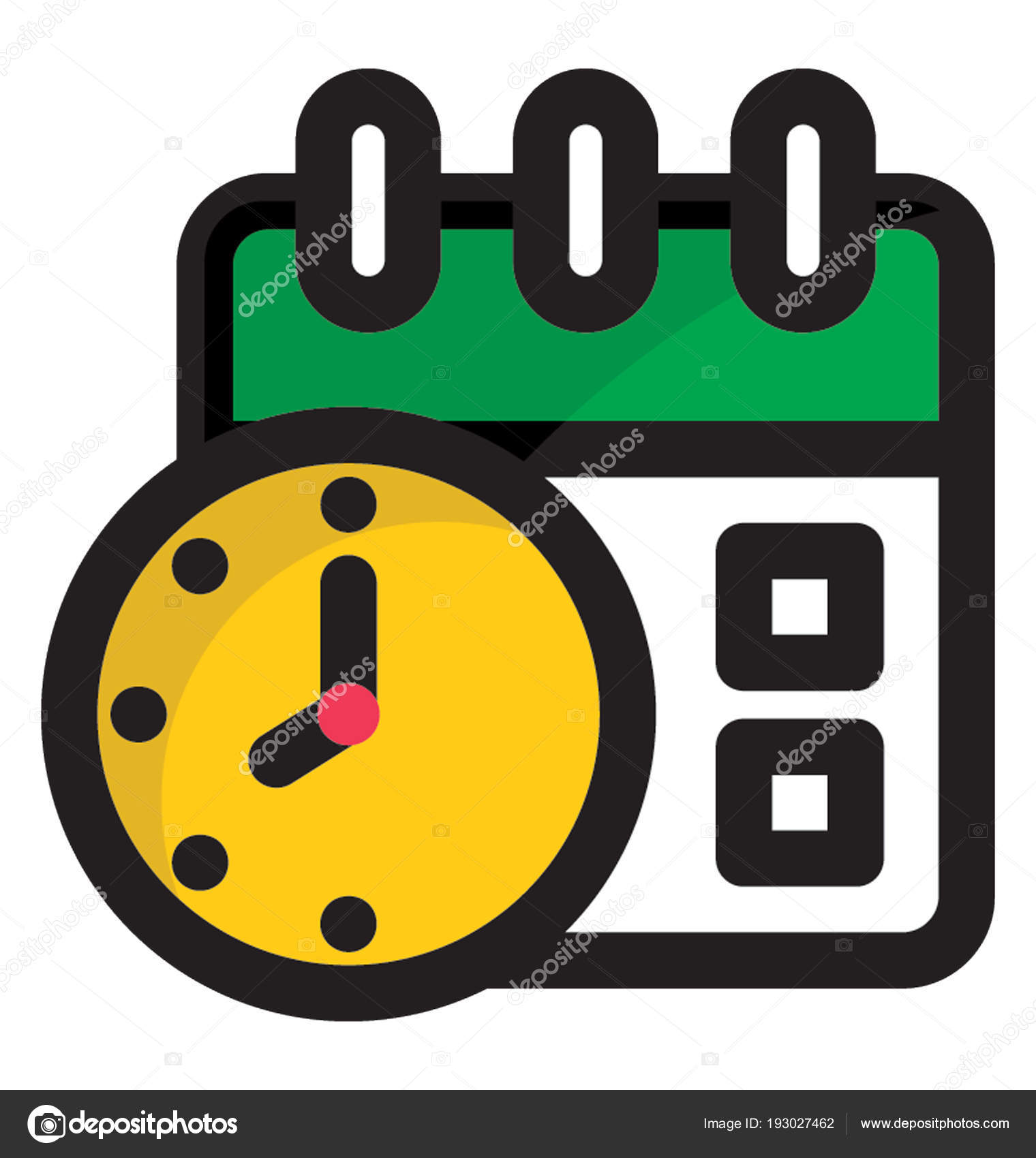 Calendar Clock Timetable Concept Stock Vector by ©prosymbols 193027462