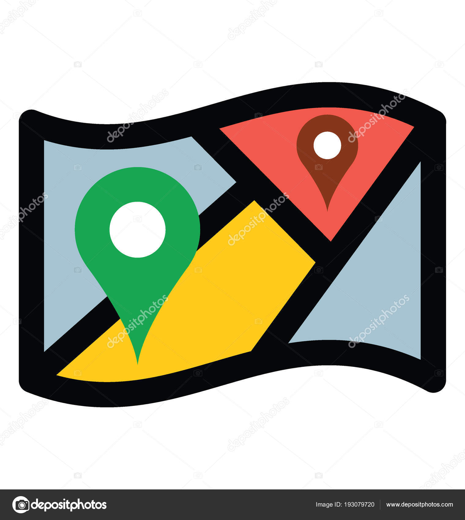 Navigation Map Location Pointer Stock Vector by ©prosymbols 193079720