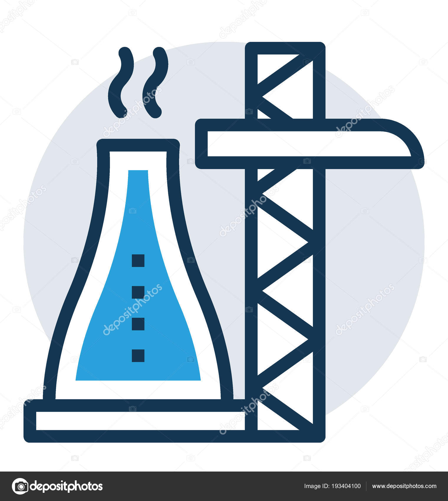 Power Generation Unit Nuclear Plant Stock Vector Image by ©prosymbols ...