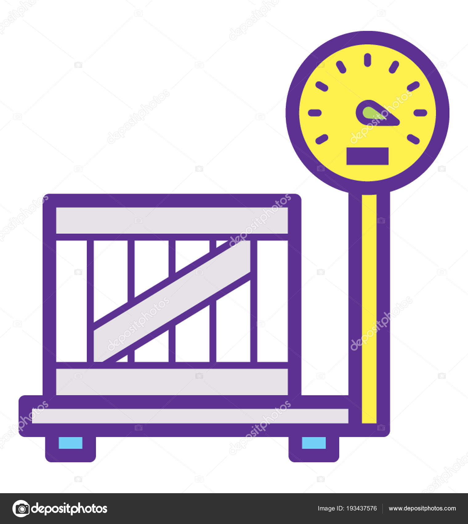 Paquete Una Báscula Industrial Vector de stock por ©prosymbols 193437576