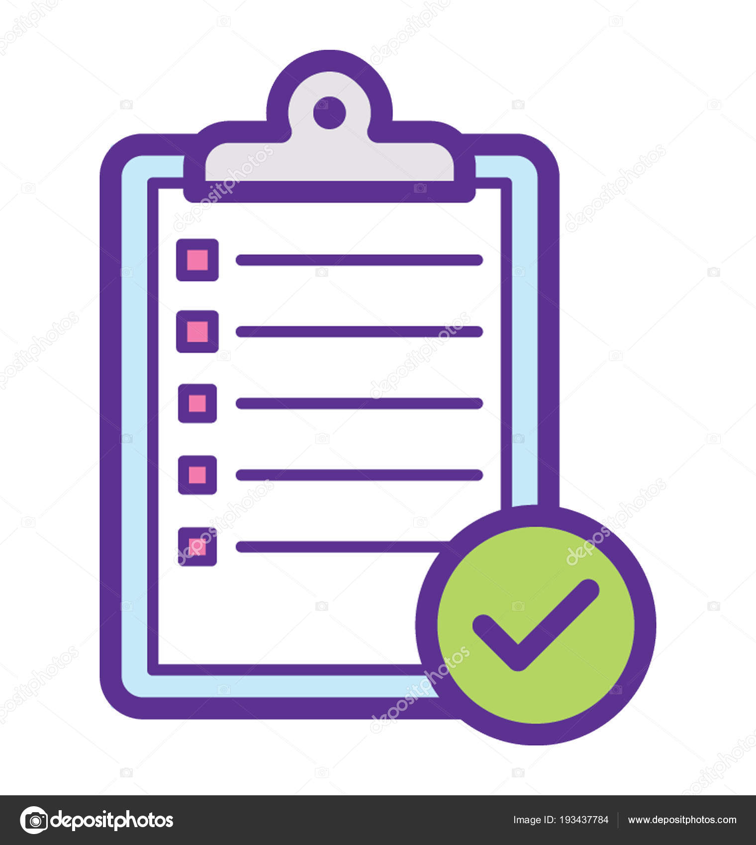 Verification Delivery List Clipboard Symbol Stock Vector by ©prosymbols ...