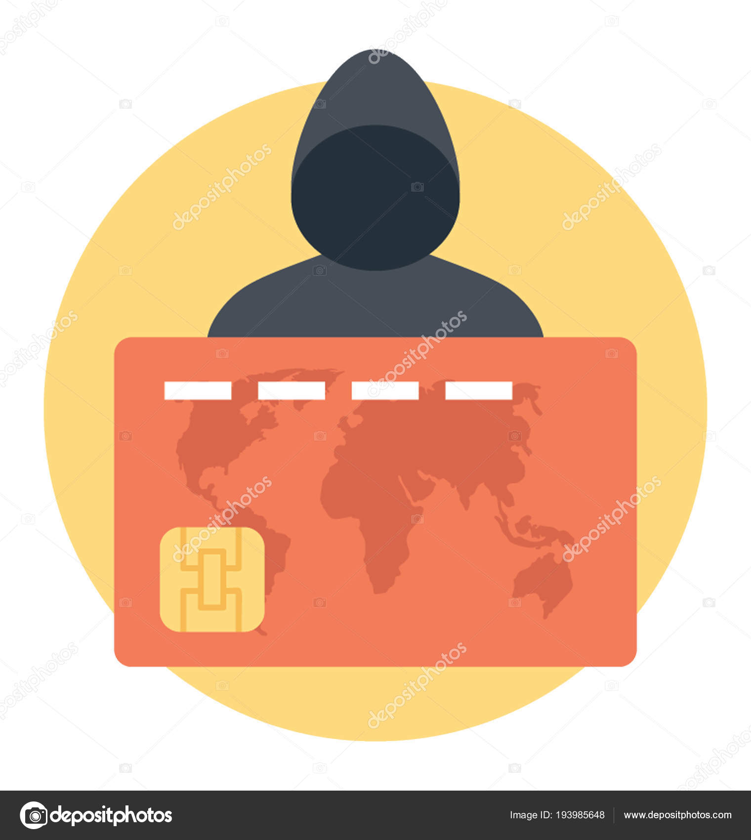 Hacker Credit Card Credit Card Fraud Concept Stock Vector by ...