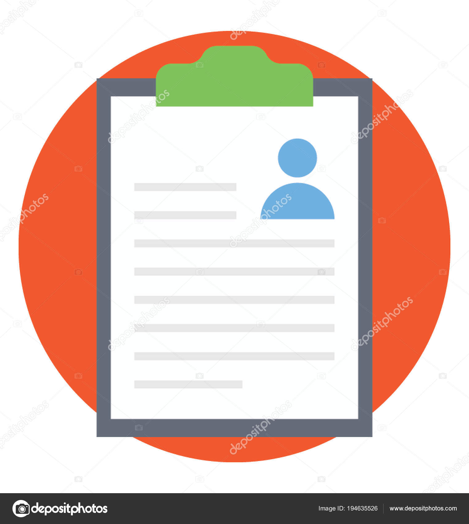 Document Profile Picture Flat Vector Icon Stock Vector by ©prosymbols ...