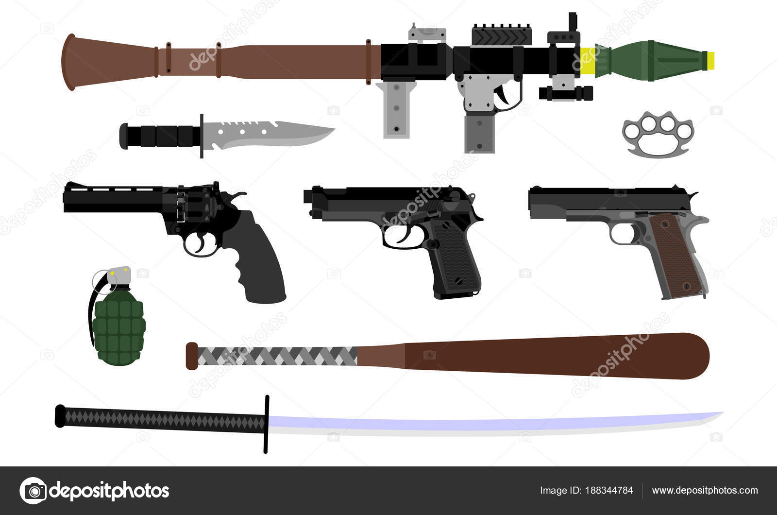 Illustrations Various Weapons Stock Vector Image by ©swidhistira@yahoo ...