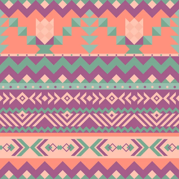 Seamless colorful aztec pattern with birds, flowers and arrow Stock ...