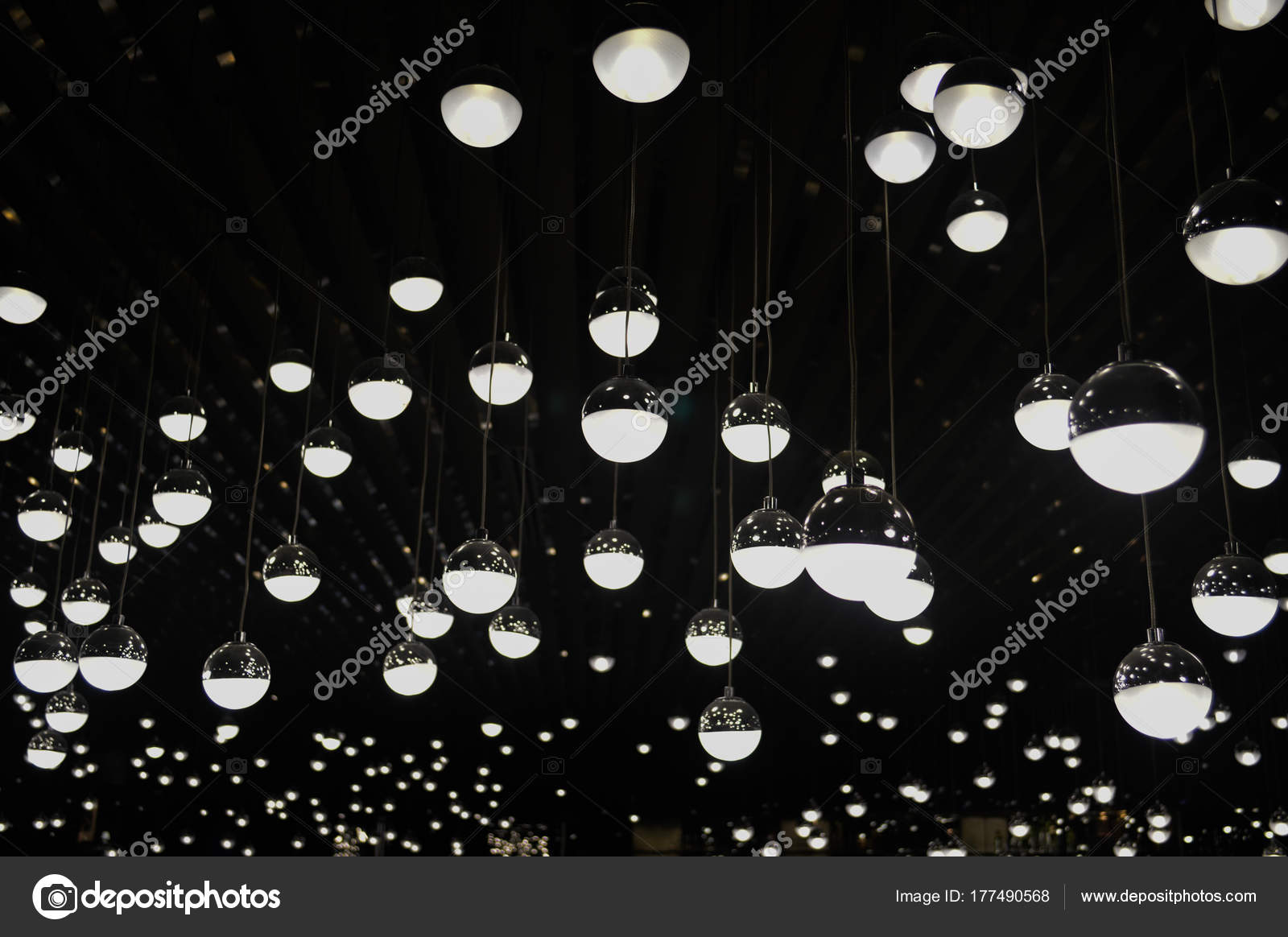 Concept lighting with dark, Light bulb in a dark place. — Stock Photo ...