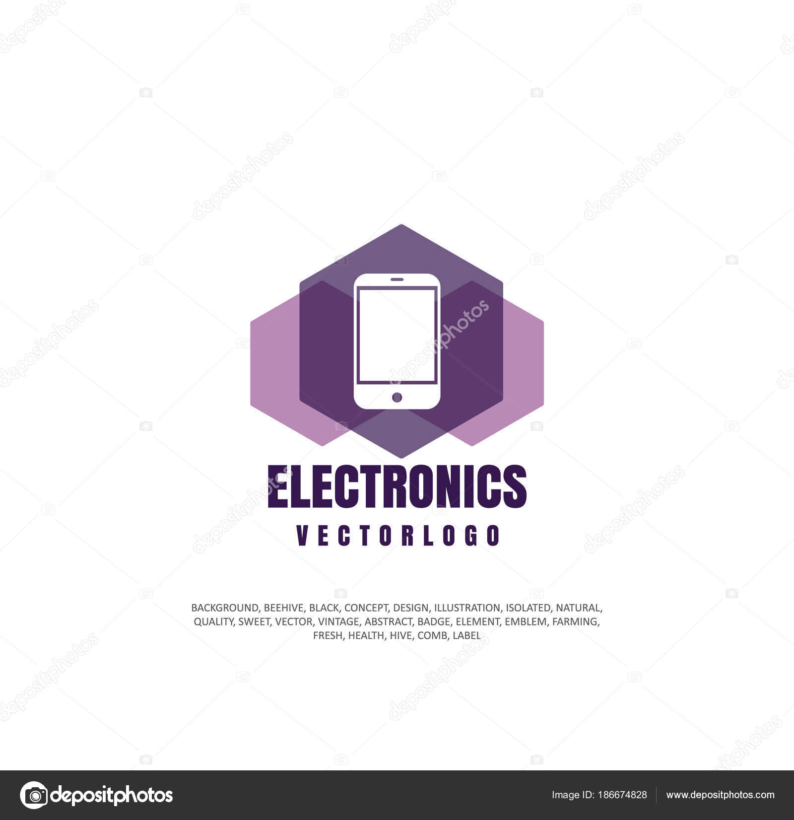 Logo, phone, silhouette of object. Vector illustration Stock Vector by ...