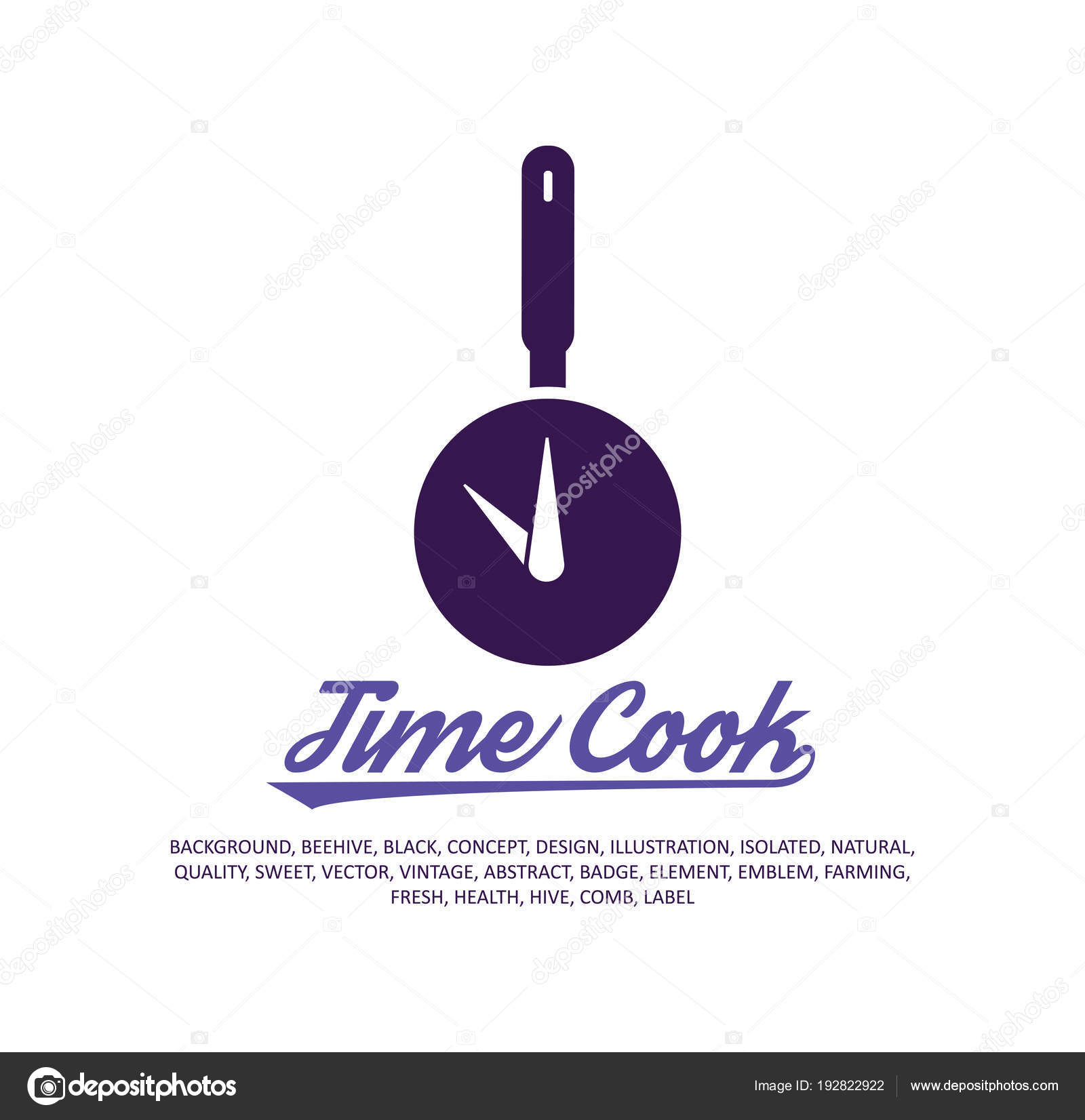 Cook time, vector flat logo, icons a white background Stock Vector by ...