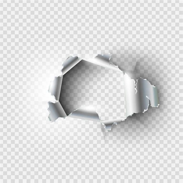 Torn ripped paper vector template, sides with ripped edges on realistic ...