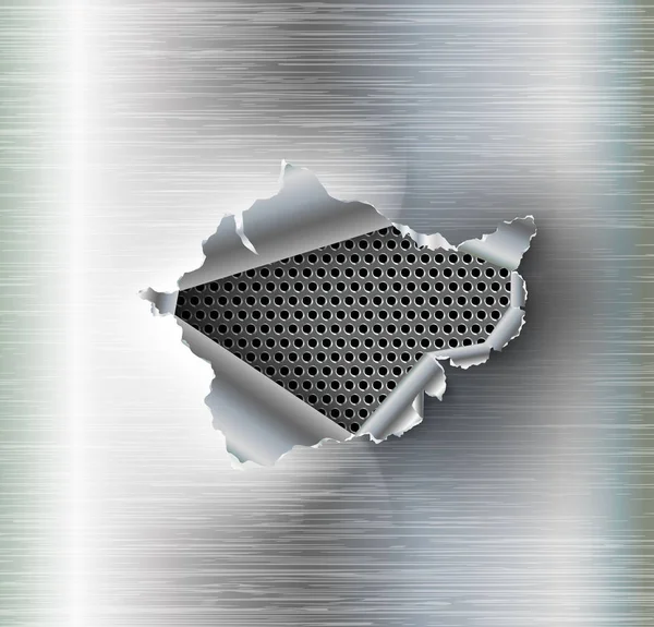 Ragged Hole Torn Ripped Steel Metal Background Stock Vector Image by ...