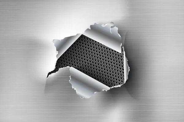 Ragged Hole Torn Ripped Steel Metal Background Stock Vector Image by ...