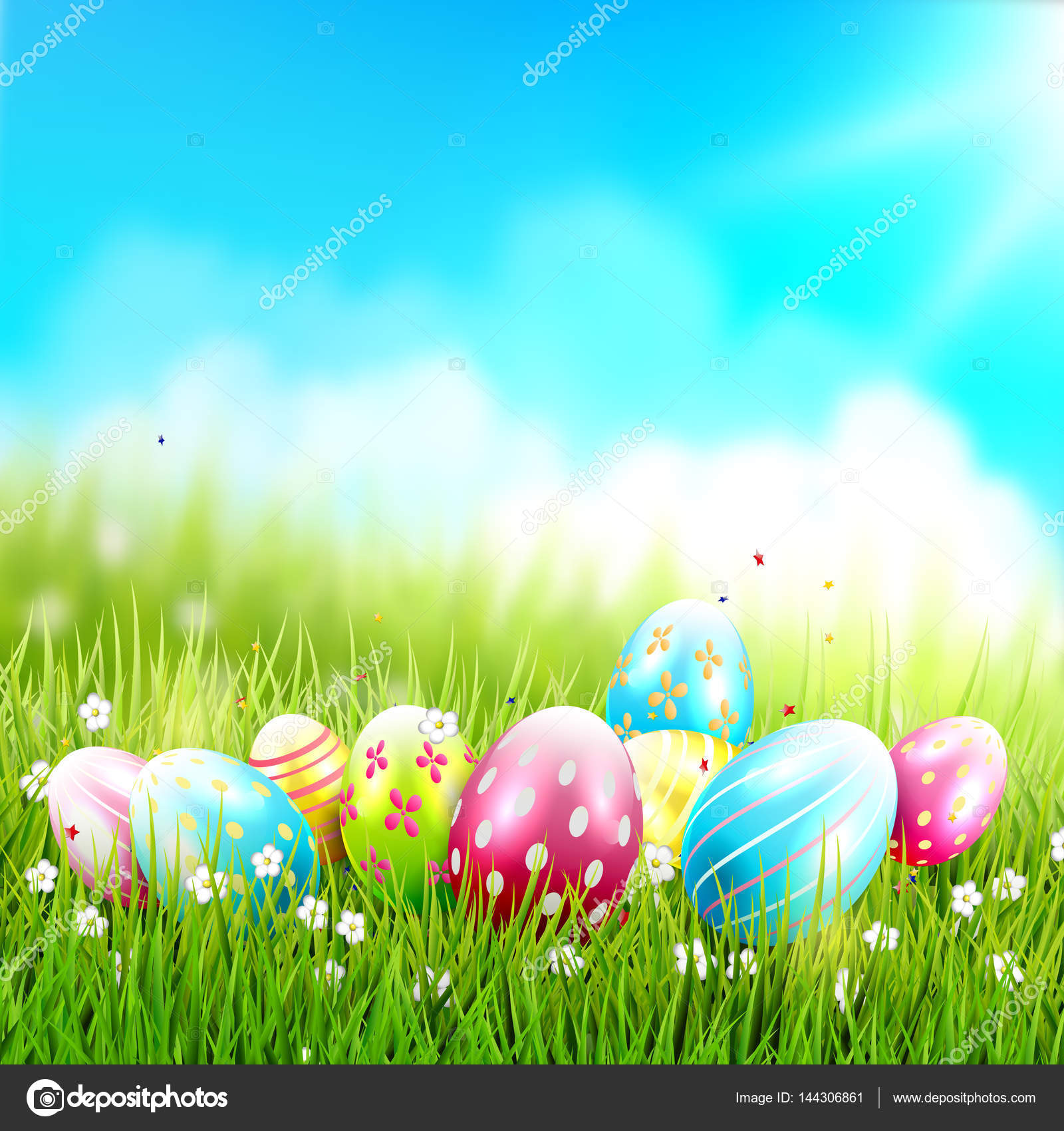 Cute Easter background — Stock Vector © kaktus2536 #144306861