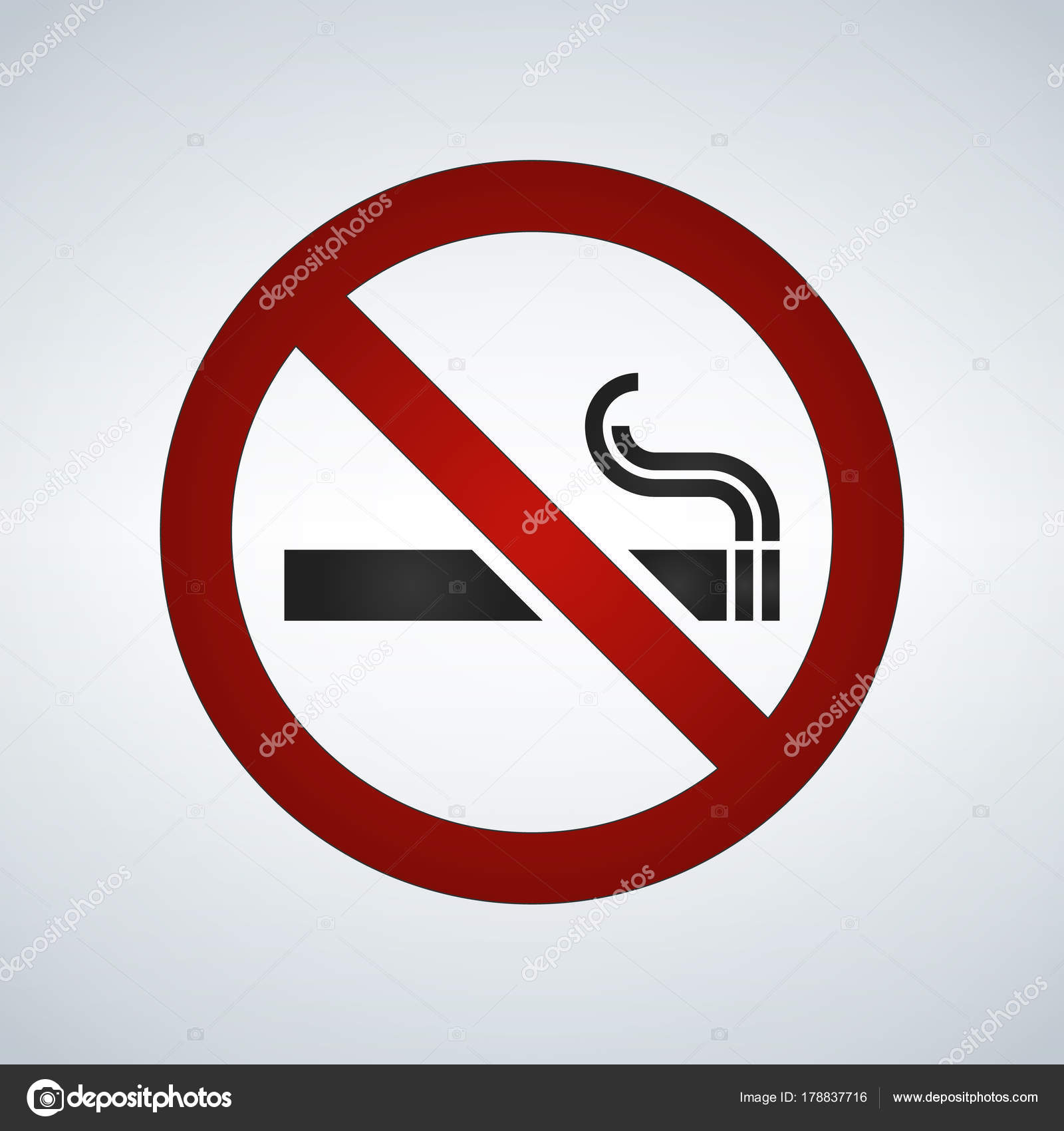 Signo de no fumar sobre fondo blanco Vector de stock por ©kyryloff ...