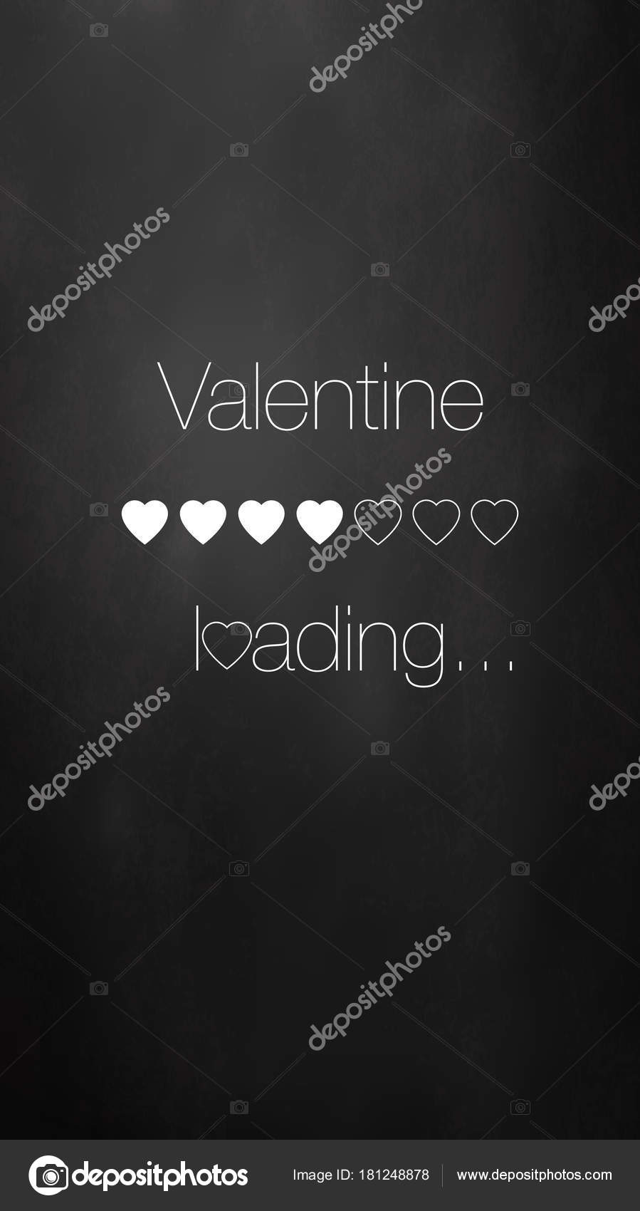 Love is Loading with Loading bar, valentine s day is coming. Phone ...