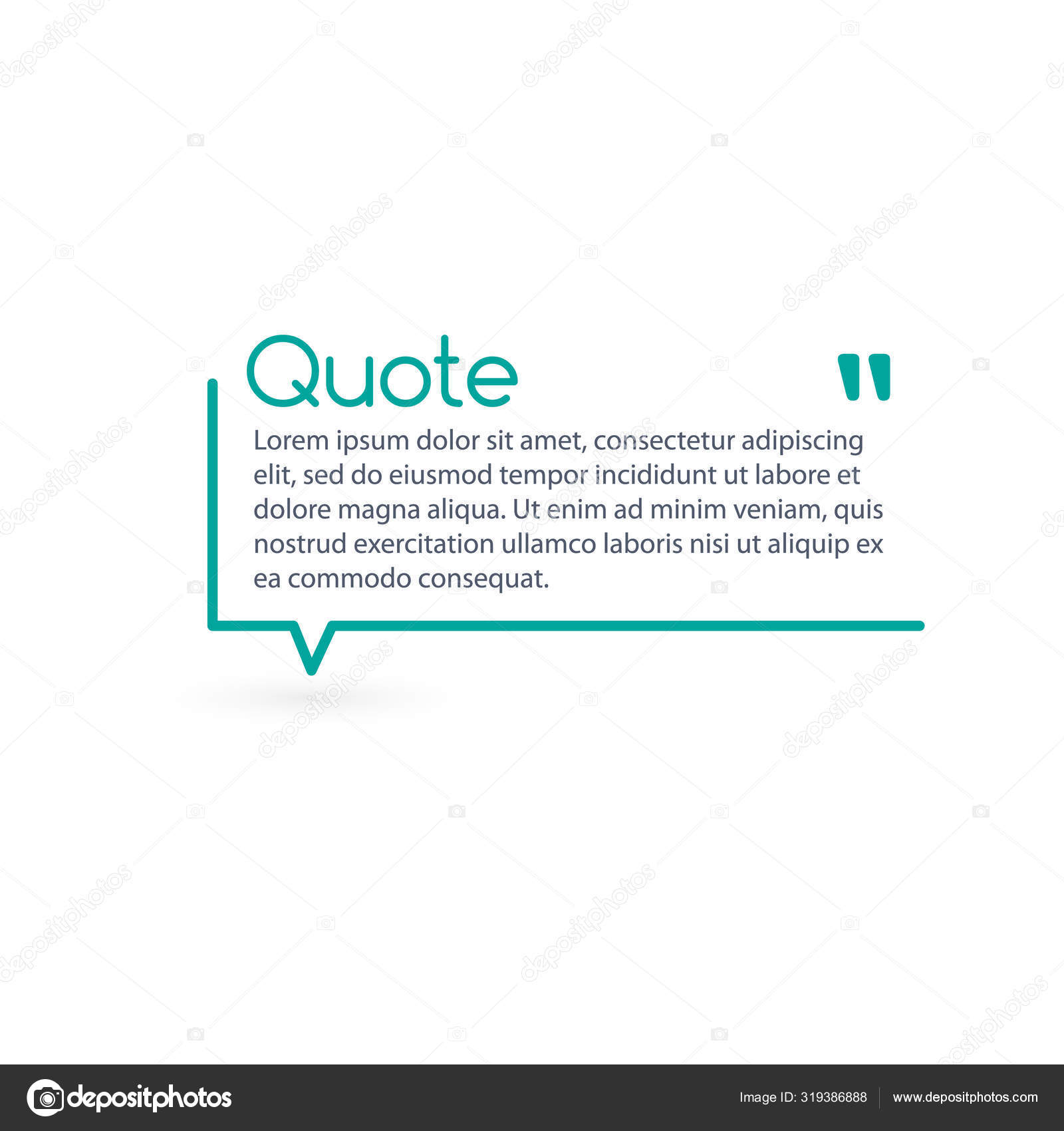 Innovative vector quotation template in quotes. Creative vector banner ...