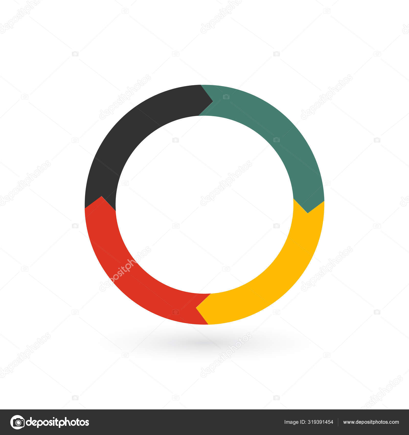 Circular arrows for infographics. Chart, graph, diagram with 4 steps ...