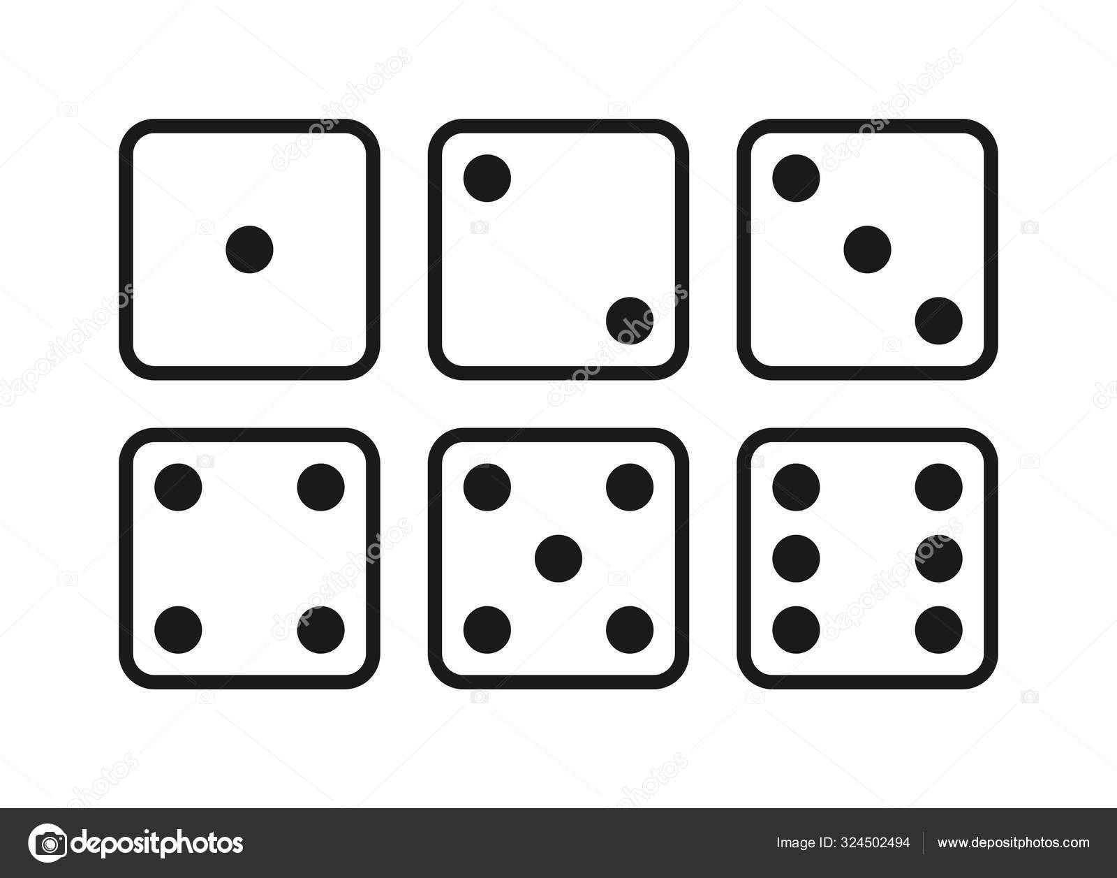 Dice white Stock Vector Image by ©Archivector #324502494