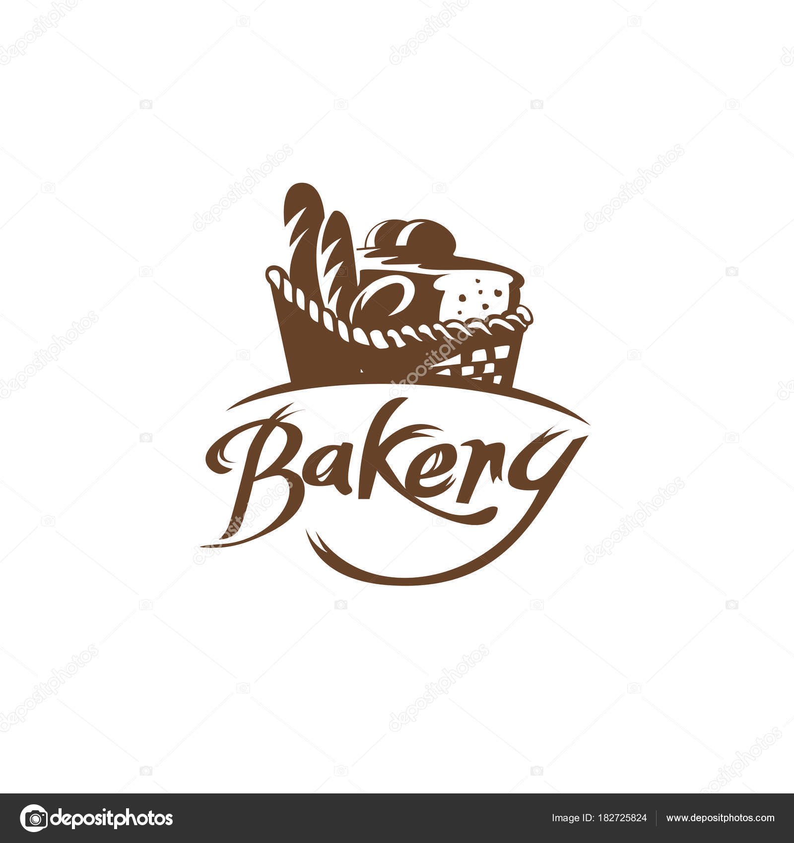 Minimal logo of bakery vector illustration. Stock Vector Image by ...