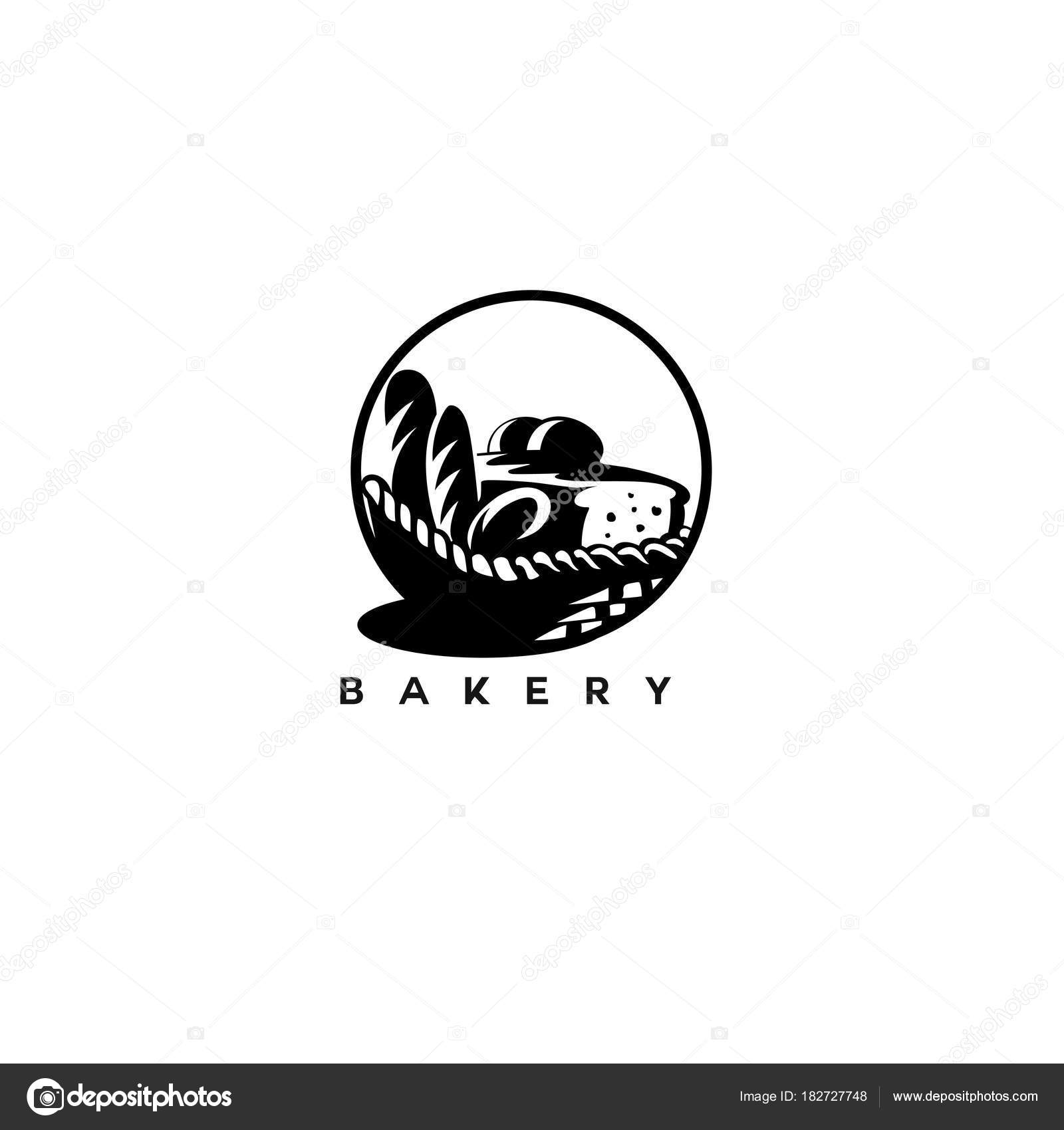 Minimal logo of black bakery basket vector illustration. Stock Vector ...