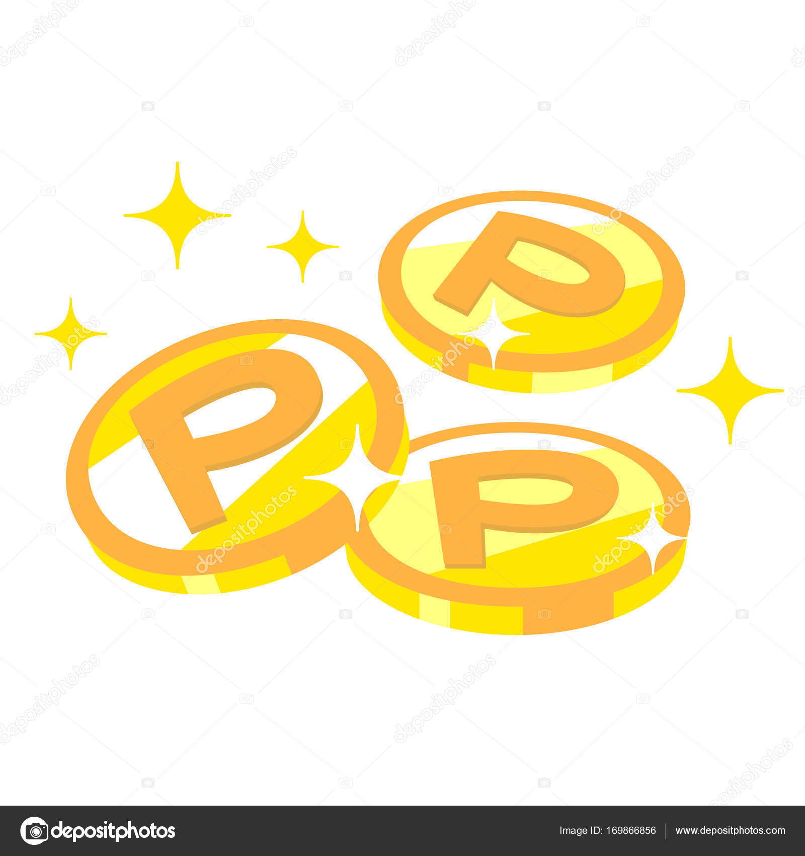 Three point coins Stock Illustration by ©niow #169866856