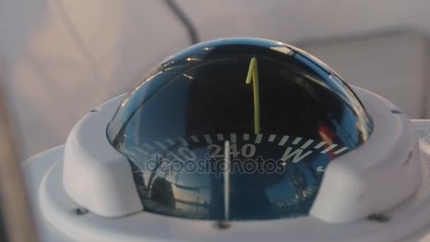 Sail boat compass. Close up yacht compass — Stock Video © MagicalKrew ...