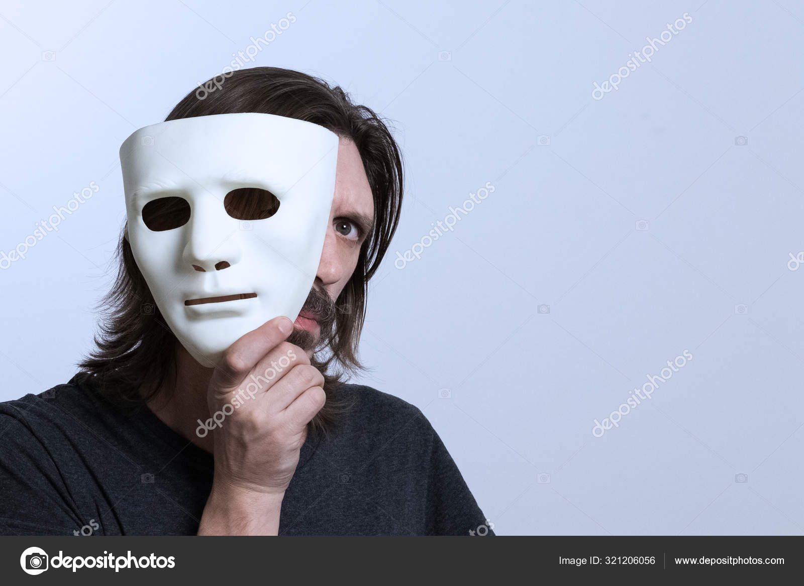 White Mask With Mustache