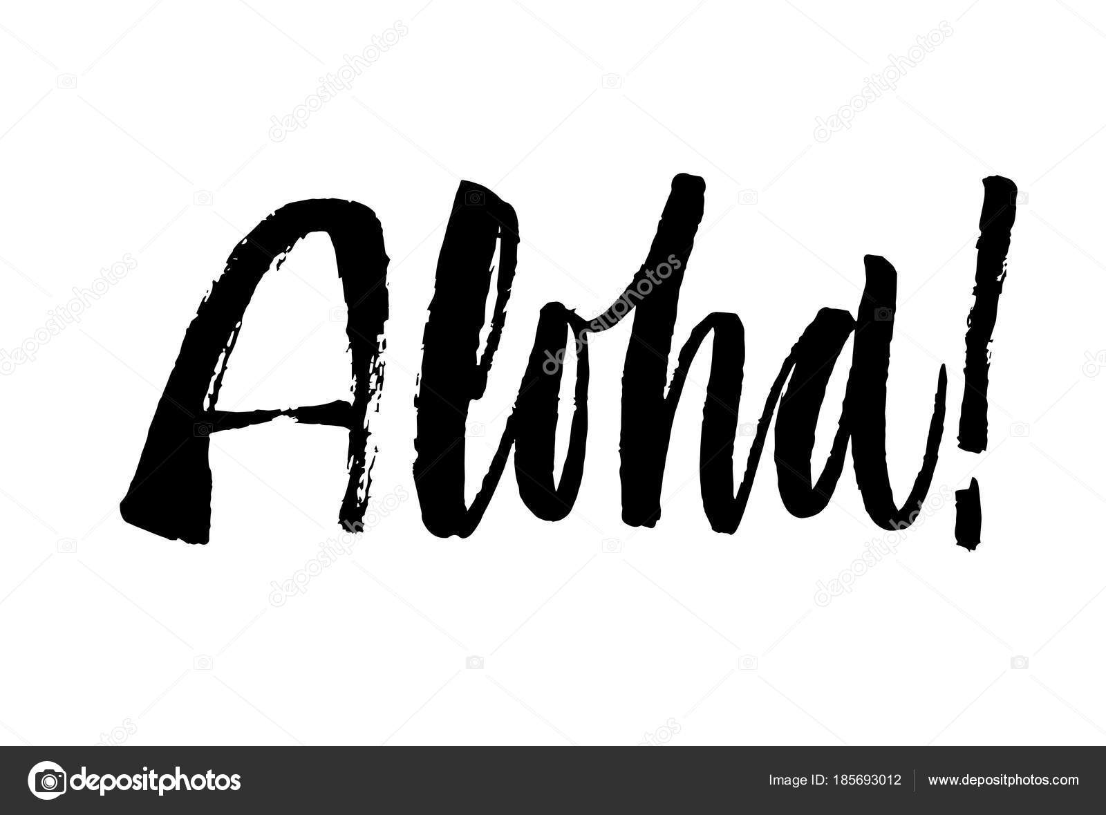Aloha hand lettering, custom drawn letters, Hawaiian language gr ...
