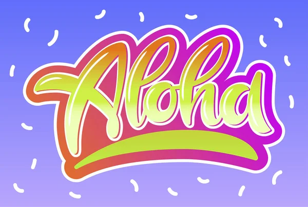 Letra de aloha imágenes de stock de arte vectorial | Depositphotos