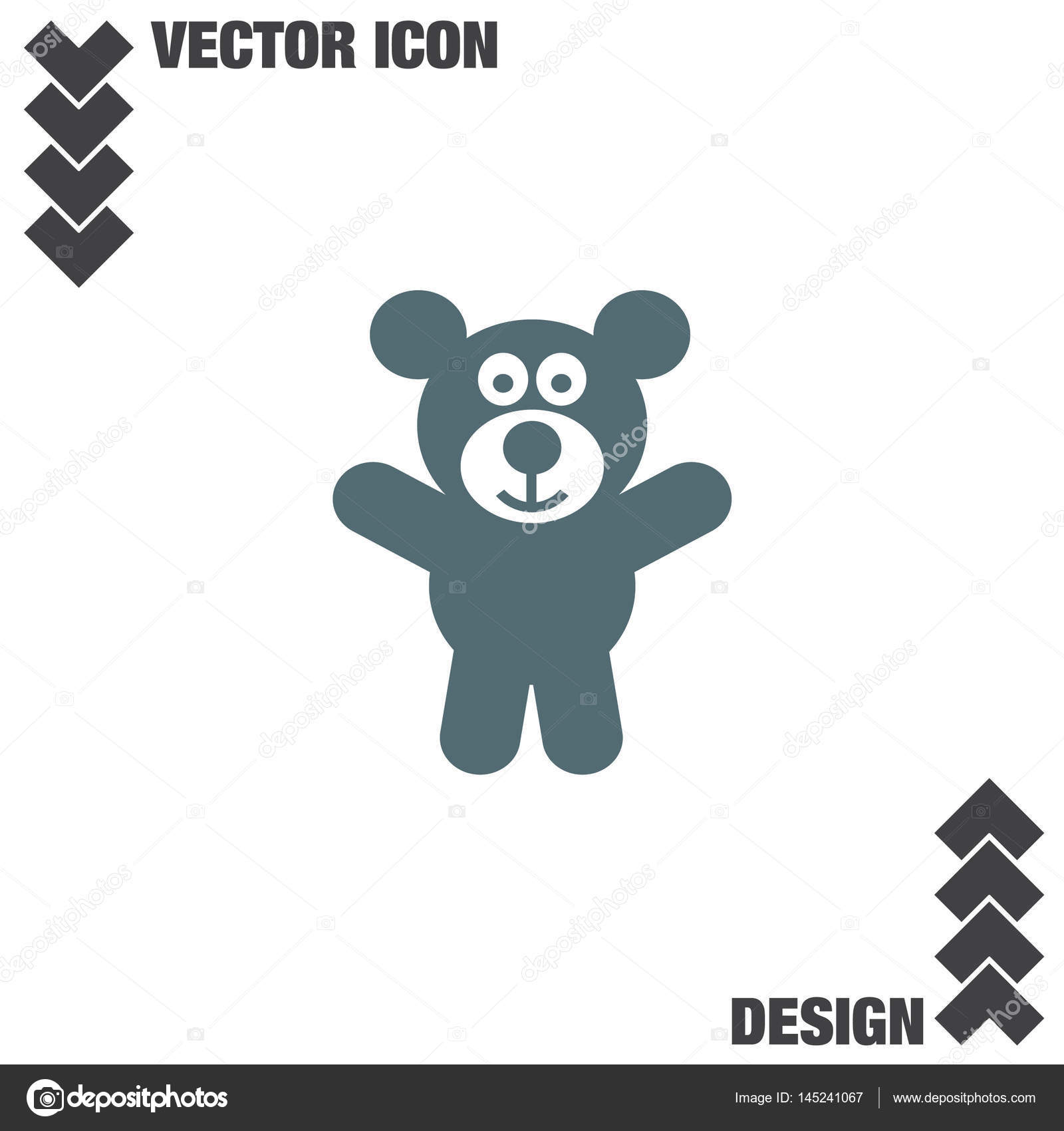 Teddy bear simple icon — Stock Vector © quka #145241067