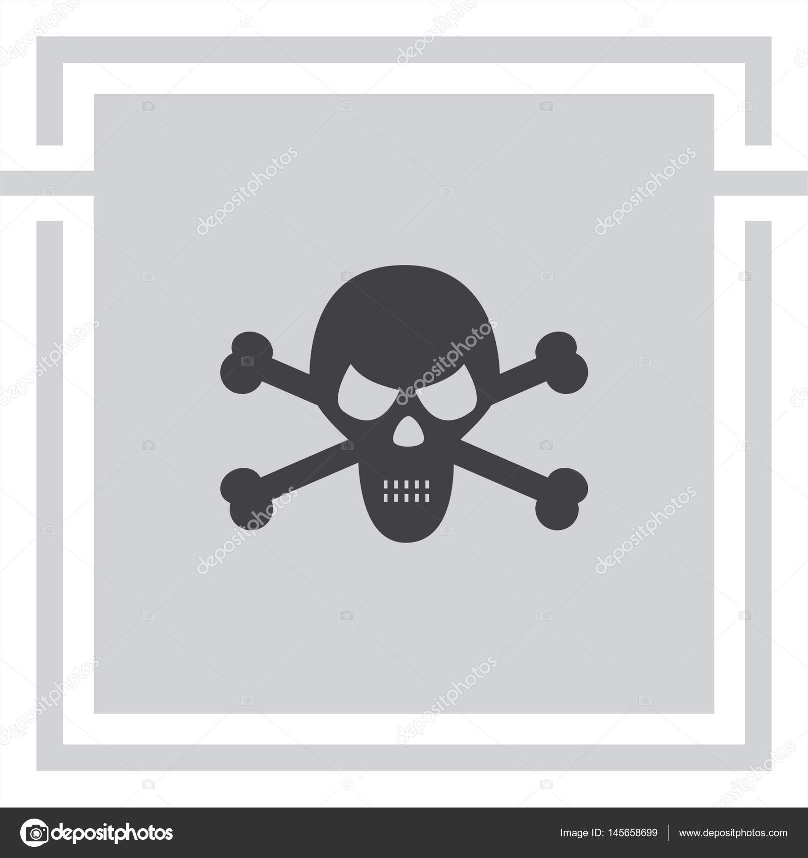 Skull simple icon ⬇ Vector Image by © quka | Vector Stock 145658699