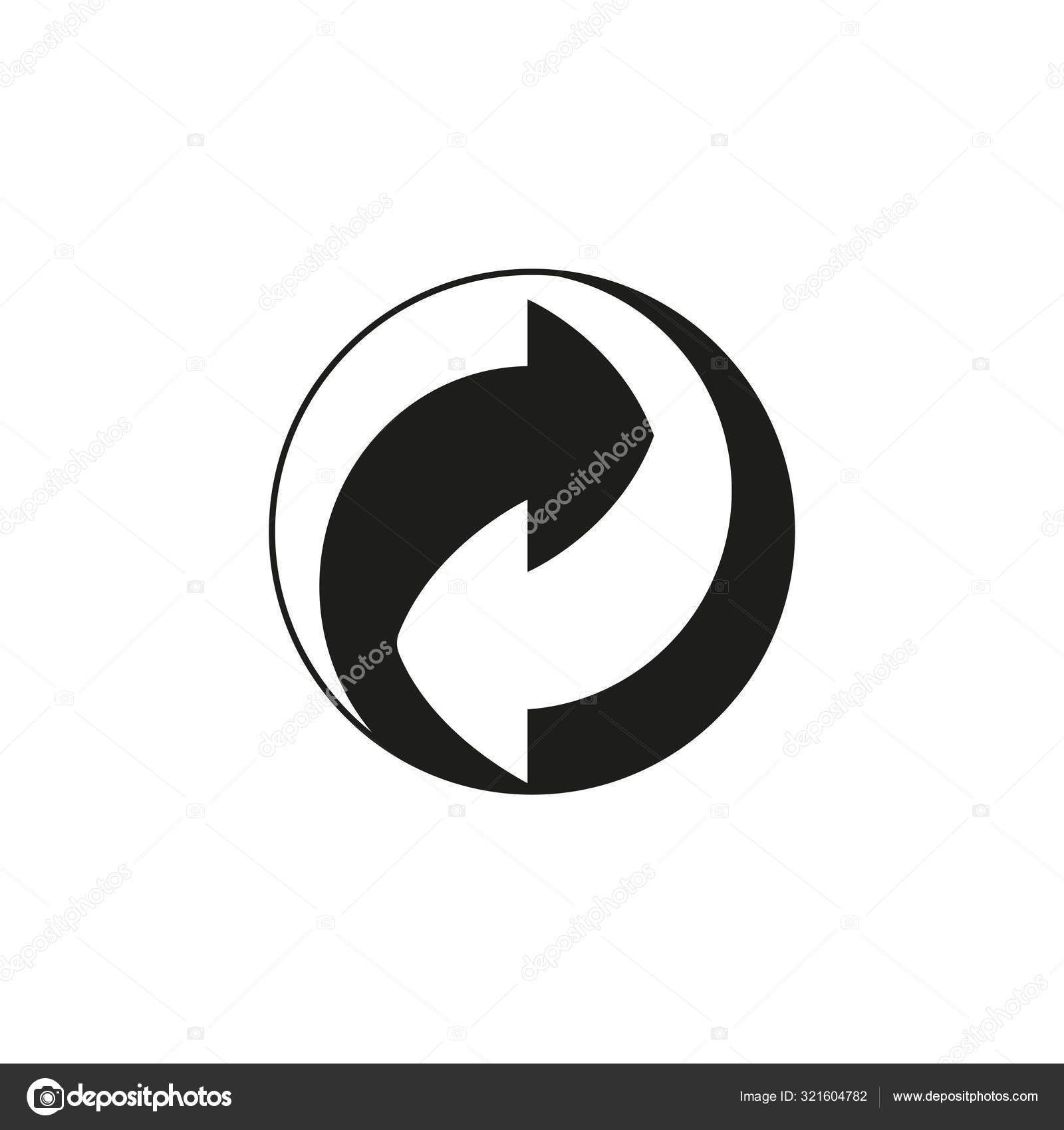 Green Dot symbol. Vector illustration, flat design. Stock Vector Image ...