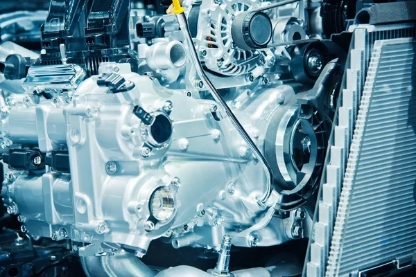 Chassis of the electric car with powertrain and power connections ...