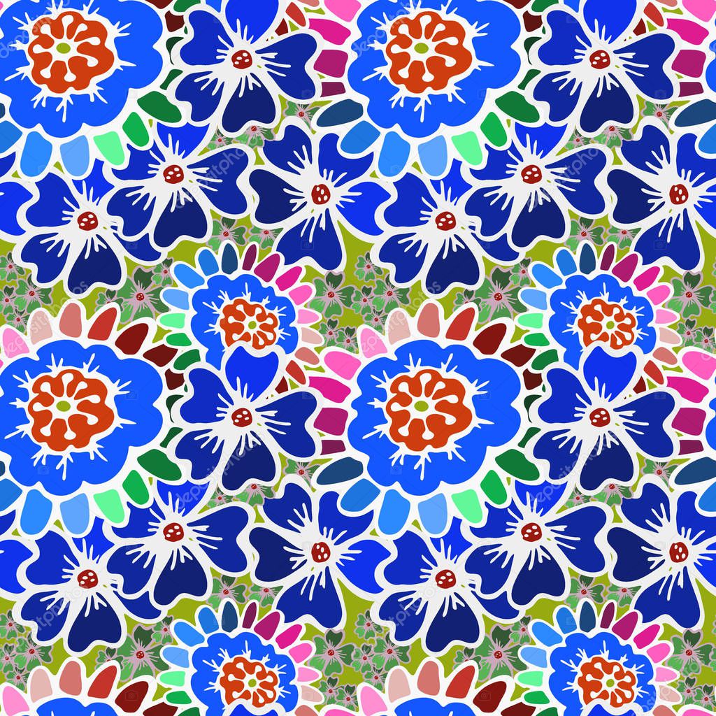 Flores sin costura Patr n Fondo - Ilustraci n 2024