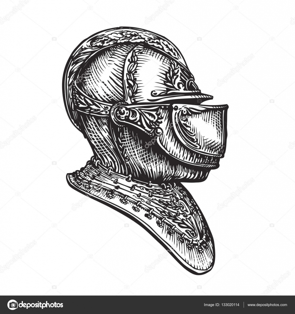 Knights Helmet Side View