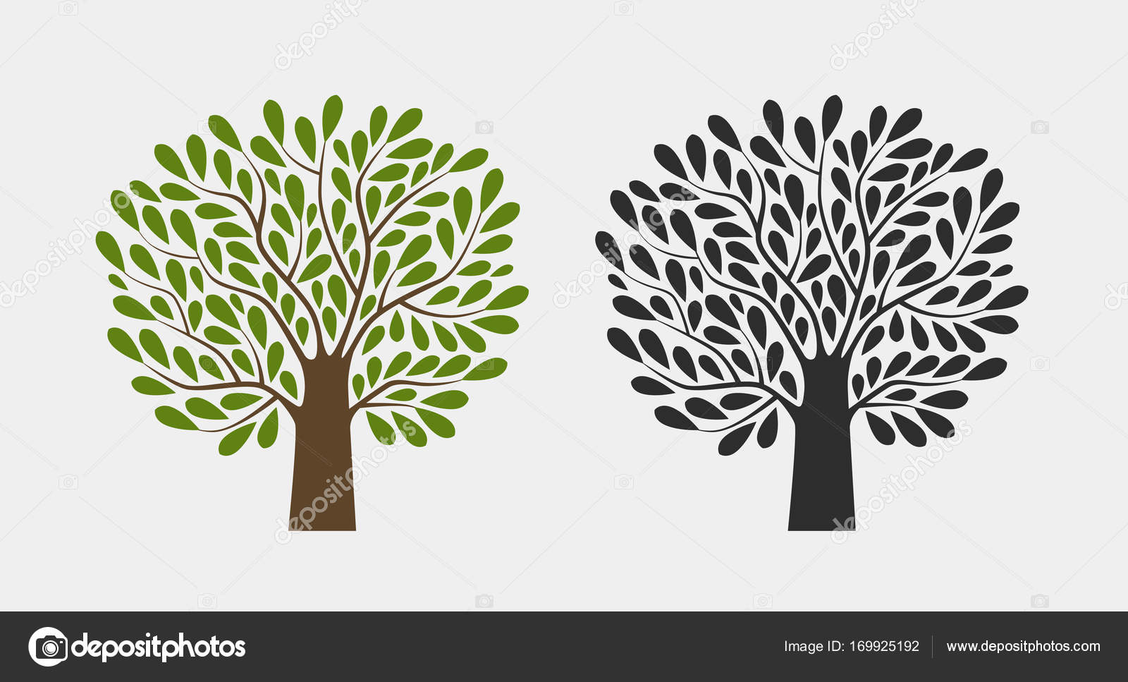 Tree logo or symbol. Nature, garden, ecology, environment icon. Vector ...