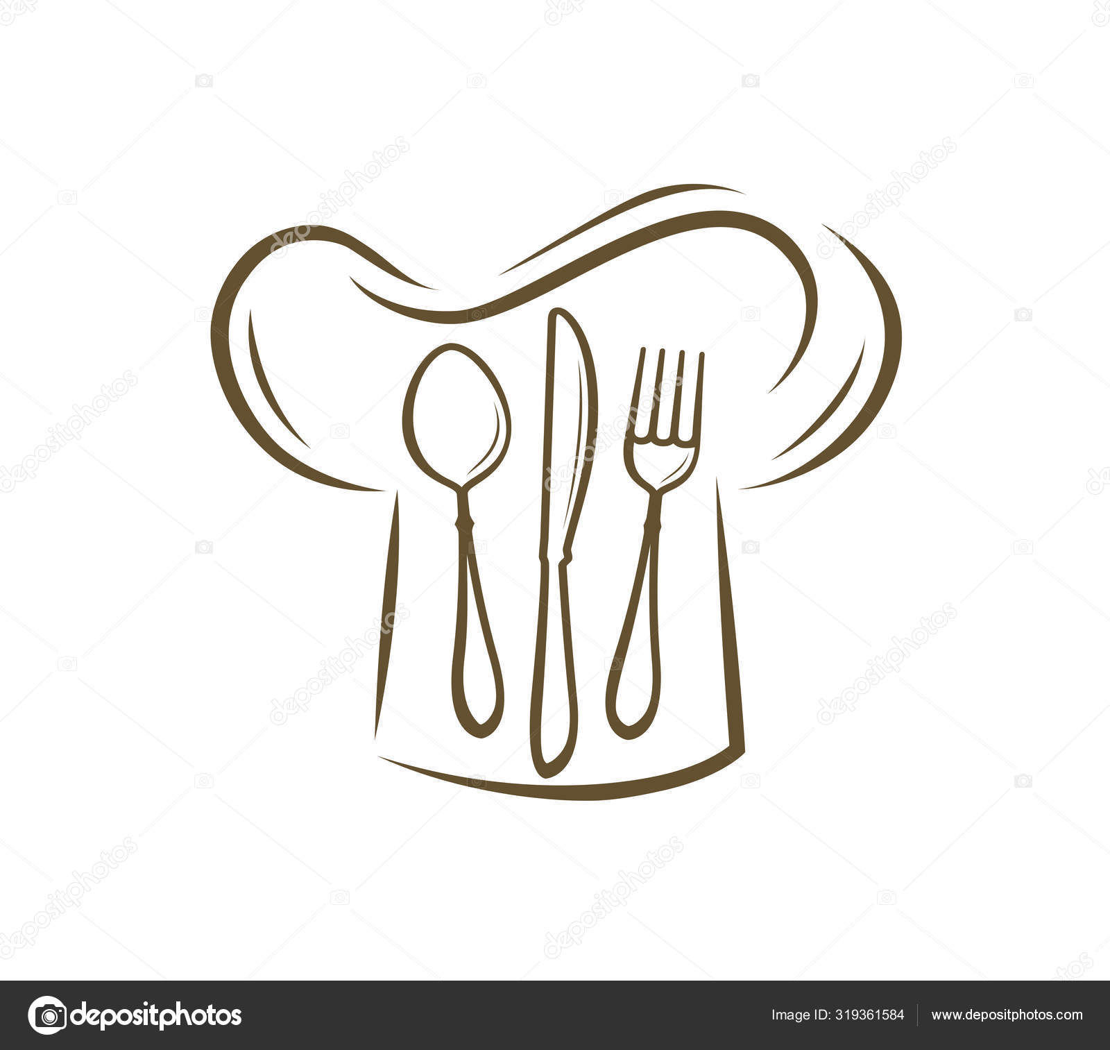 Logo menu restaurant. Symbole du restaurant. Illustration vectorielle ...