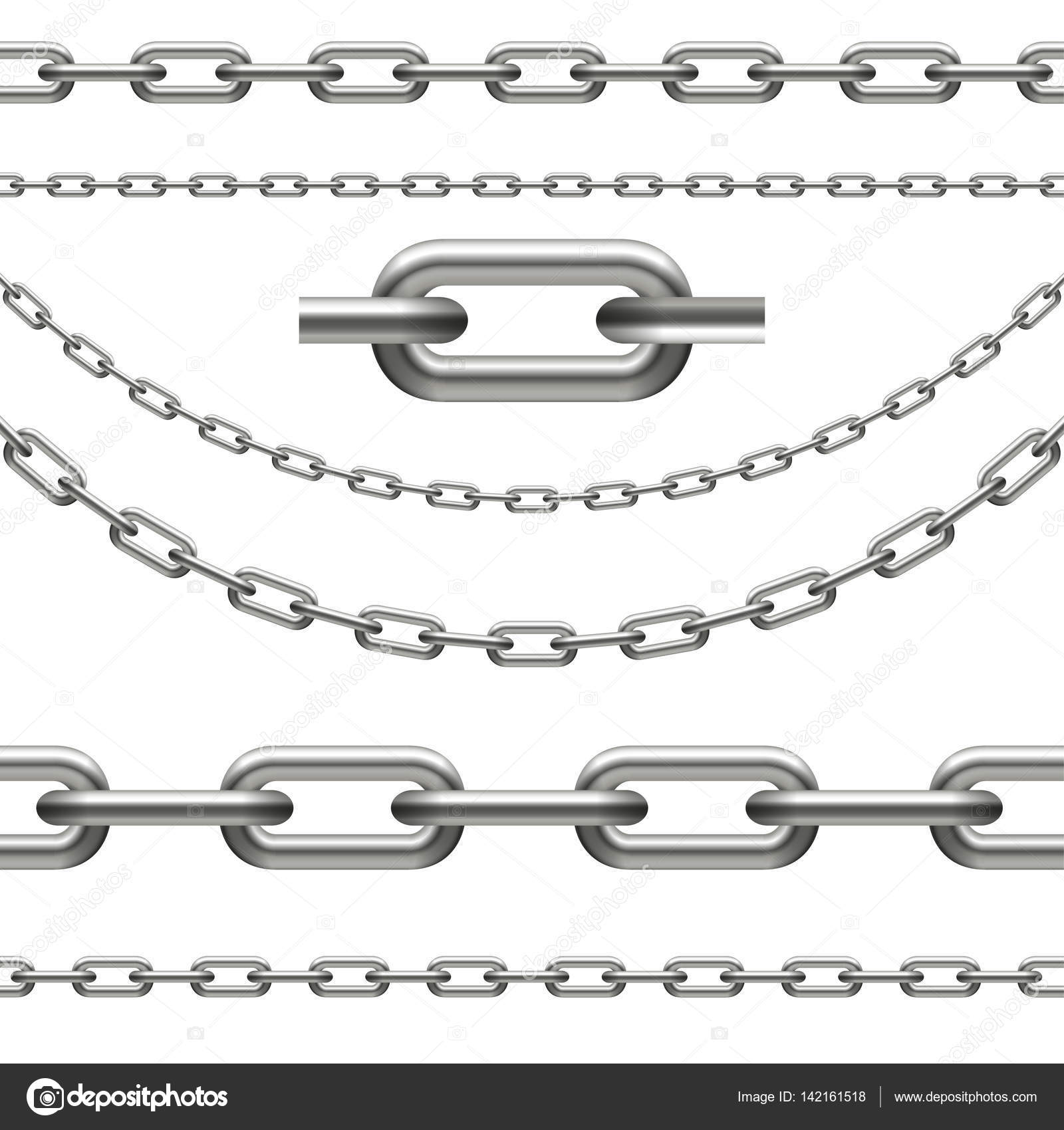 Chains curved, seamless and chain link Stock Vector Image by ...